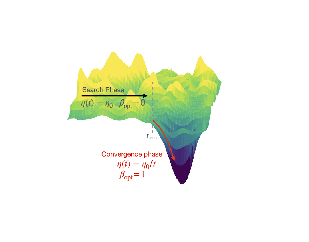 Optimal learning rate schedules in high-dimensional non-convex ...